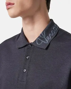 Versace Logo-embroidered Cotton Polo Shirt