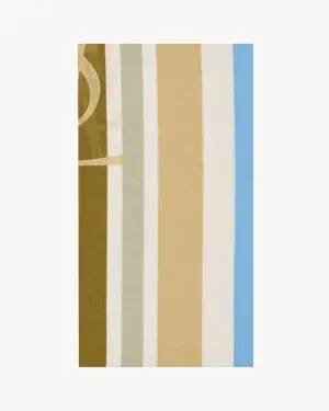Saint Laurent Cassandre Striped Stole - Multi-color