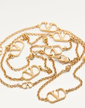 Valentino Garavani Vlogo Signature Chain-link Necklace - Golden