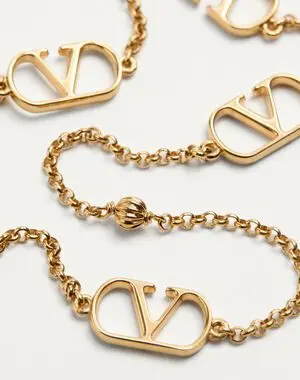 Valentino Garavani Vlogo Signature Chain-link Necklace - Golden