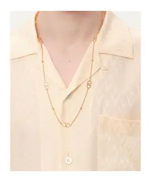Valentino Garavani Vlogo Signature Chain-link Necklace - Golden