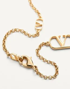Valentino Garavani Vlogo Signature Chain-link Necklace - Golden