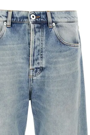 LANVIN Logo Patch Straight Leg Jeans