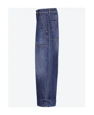 Bottega Veneta Logo Patch Wide-leg Jeans