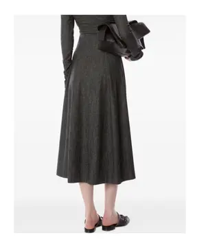 Alberta Ferretti Off-shoulder Long Sleeve Dress With Ruched Asymmetrical Neckline