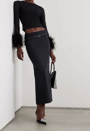16Arlington Delta Belted Maxi Skirt