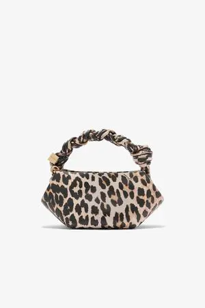 GANNI Leopard Grained Mini Bag - Black