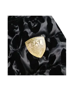 Emporio Armani Hooded Cotton-padded Jacket With Leopard Print