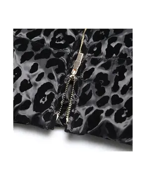 Emporio Armani Hooded Cotton-padded Jacket With Leopard Print