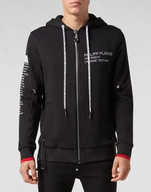 Philipp Plein Logo Zip-up Hoodie