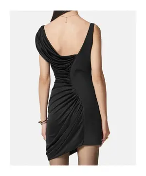 Versace Medusa-head Embellished Sleeveless Mini Dress - Black