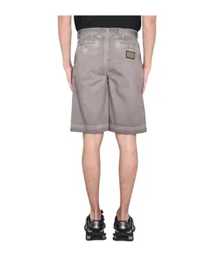 Dolce & Gabbana Logo Plaque Bermuda Shorts