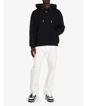 Off-White Logo Embellished Drawstring Hoodie