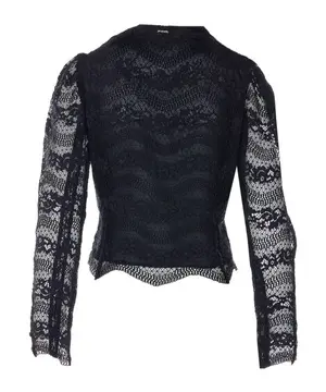 TWINSET Lace Sheer Long-sleeve Top