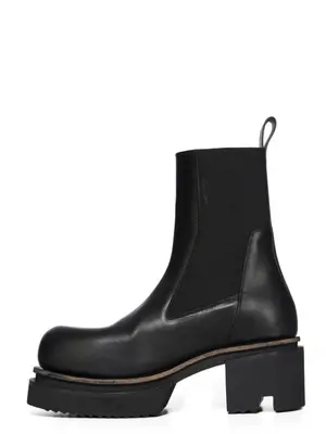 Rick Owens Beatle Bogun Platform Chelsea Boots - Black