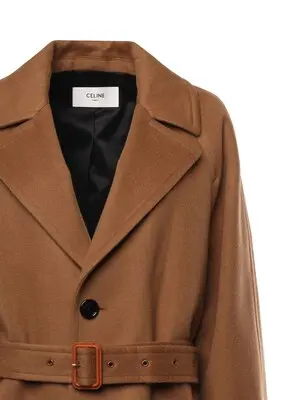 Celine Coat In Camel Cloth
