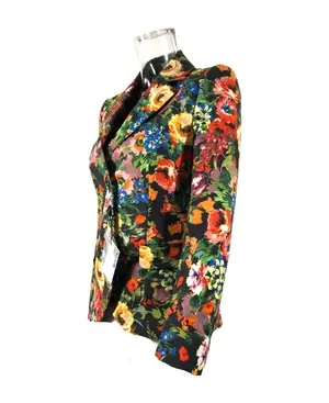 Moschino Single-breasted Blazer With Floral Print
