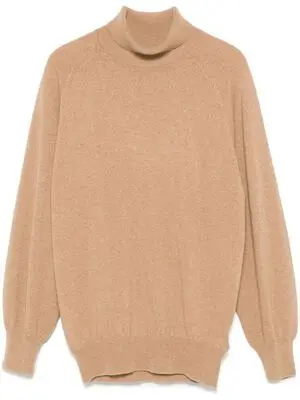 Khaite Percy Cashmere Turtleneck Sweater - Camel