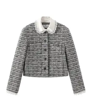 Marissa Chiara Lace Trim Jacket - Grey