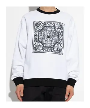 Dolce & Gabbana Majolica Pattern Crewneck Jumper