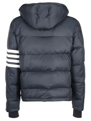Thom Browne 4-bar Hooded Buttoned Jacket