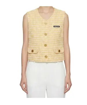 Marissa Chiara V-neck Vest - Yellow