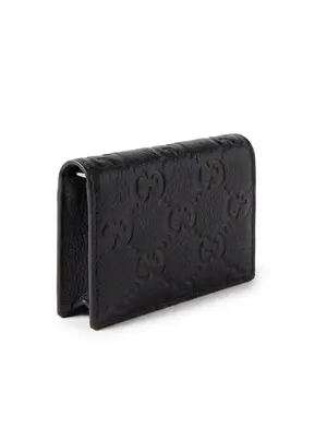 Gucci Gg Emblem Mini Wallet - Black