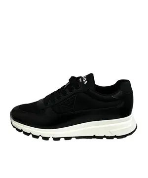 Prada Round Toe Lace-up Sneakers
