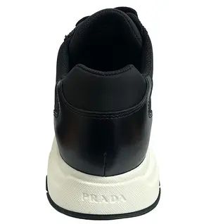 Prada Round Toe Lace-up Sneakers