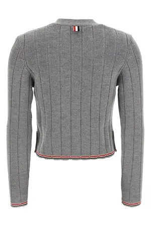 Thom Browne Rwb Jacquard Knitted Cardigan