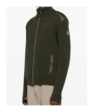 Moncler High Neck Zip-up Cardigan