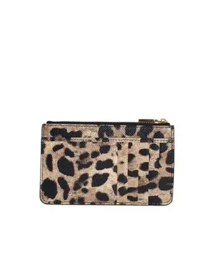 Dolce & Gabbana Leopard-print Plaque Wallet
