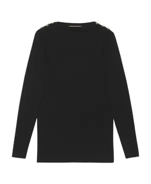 GUCCI Gucci Rib-Stitched Cashmere Top With Interlocking G Buttons