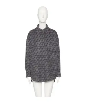 Valentino Garavani Toile Iconographe Curved Hem Reversible Shirt