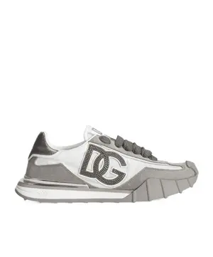 Dolce & Gabbana Dg Logo Embellished Sneakers - Gray