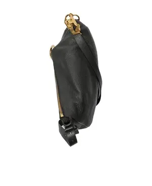 Burberry Medium Knight Ring Detailed Shoulder Bag - Black