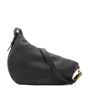 Burberry Medium Knight Ring Detailed Shoulder Bag - Black