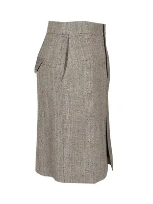 Bottega Veneta Straight Fit Midi Skirt