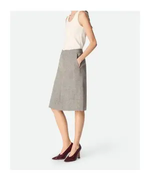 Bottega Veneta Straight Fit Midi Skirt