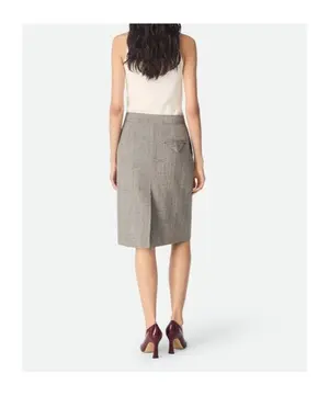 Bottega Veneta Straight Fit Midi Skirt