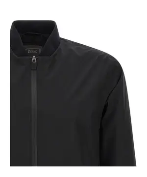 Herno Zip-up Bomber Jacket - Black