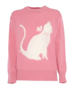 Max Mara Crewneck Jumper With Patterned Design