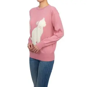 Max Mara Crewneck Jumper With Patterned Design - Pink