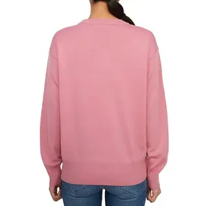 Max Mara Crewneck Jumper With Patterned Design - Pink