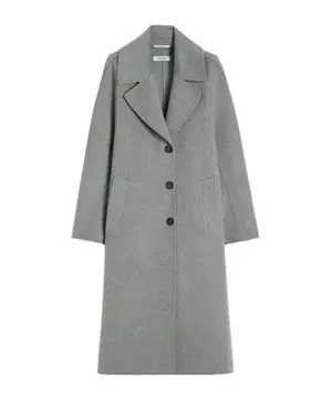 Max Mara Zoe Single-breasted Coat - Medium Gray