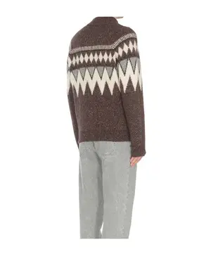 Peserico Jacquard Mock Neck Cardigan