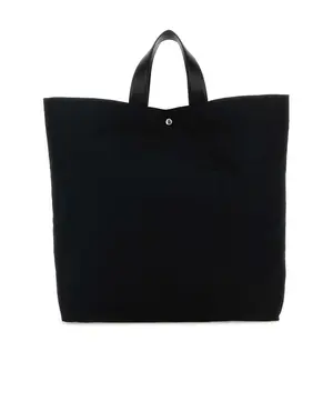 JIL SANDER Logo Print Tote Bag - Black