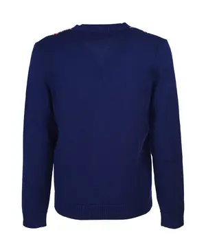 Gucci V-neck Pullover With Gg Detail