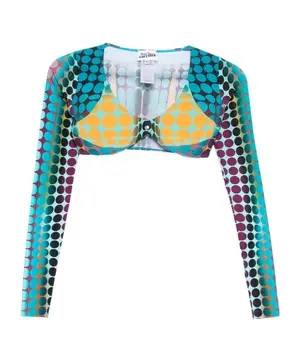 JEAN PAUL GAULTIER Polka Dot Pattern Long Sleeve Cover-up