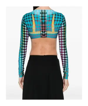 JEAN PAUL GAULTIER Polka Dot Pattern Long Sleeve Cover-up
